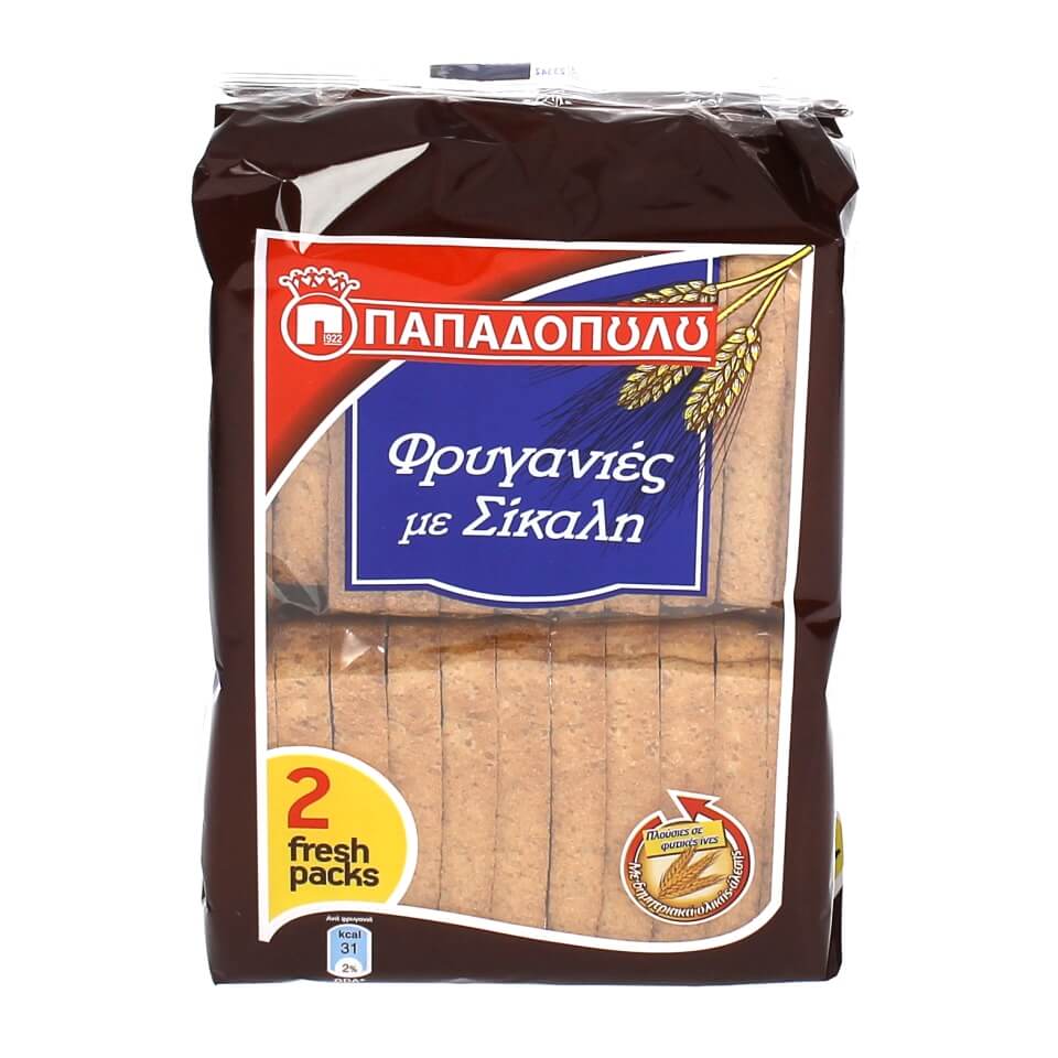 Φρυγανιές ΠΑΠΑΔΟΠΟΥΛΟΥ σίκαλης 160gr