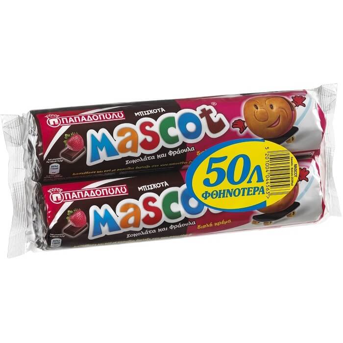 Μπισκότα MASCOT ΠΑΠΑΔΟΠΟΥΛΟΥ 2x200gr (-0.50€)