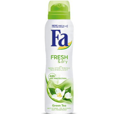 Αποσμητικό FA spray Fresh & Dry Green Tea 150ml