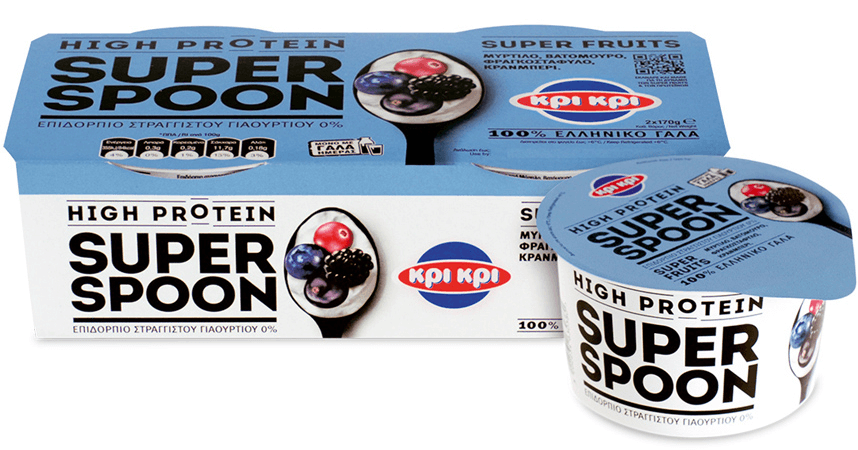 Γιαούρτι ΚΡΙ ΚΡΙ Super Spoon High Protein blueberry 2x170gr