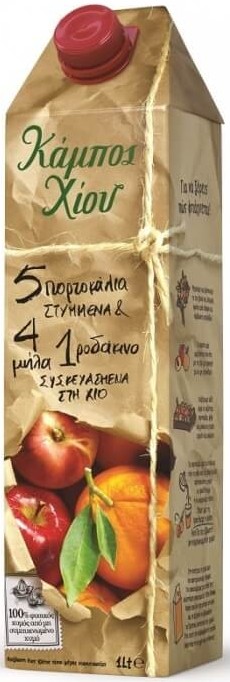 Χυμός ΚΑΜΠΟΣ ΧΙΟΥ nfc πορτοκάλι μήλο ροδάκινο 1lt
