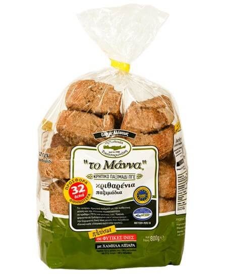Παξιμάδια ΤΟ ΜΑΝΝΑ κριθαρένια 800gr