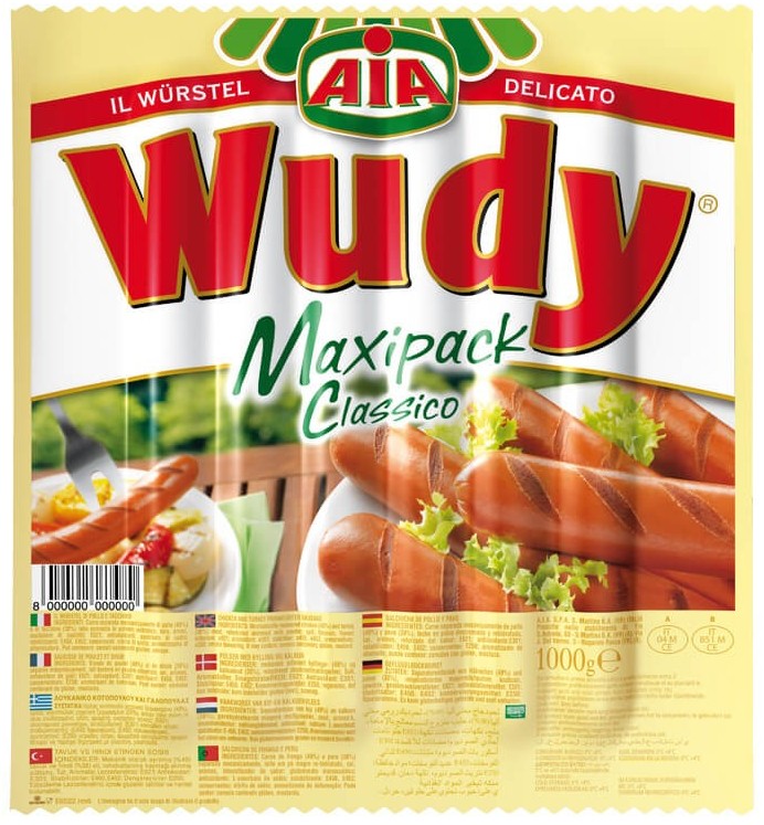 Λουκάνικα AIA Wudy Ιταλίας κλασσικά 1kg