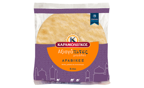Αραβικές πίτες ΚΑΡΑΜΟΛΕΓΚΟΣ Αξιαγαπιτες μεγάλες 500gr προσφορά - Pockee