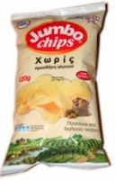 Πατατάκια JUMBO chips χωρίς αλάτι 120gr