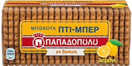 Μπισκότα πτι μπερ ΠΑΠΑΔΟΠΟΥΛΟΥ βρώμη & λεμόνι 155gr