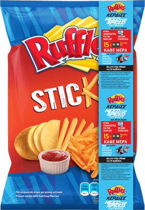 Πατατάκια RUFFLES sticks ketchup 105gr