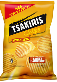 Πατατάκια TSAKIRIS κυματιστά bbq 400gr
