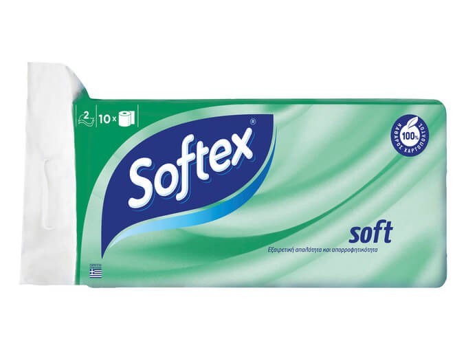 Χαρτί υγείας SOFTEX soft 2φ. 10τμχ