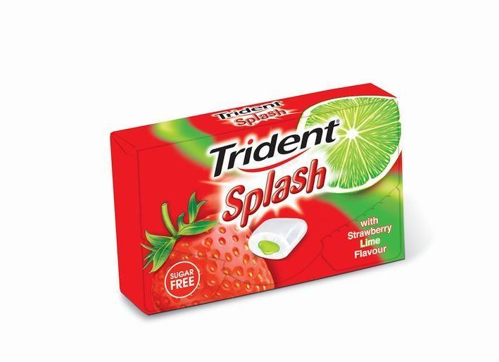 Τσίχλες TRIDENT max splash φράουλα-lime 22gr