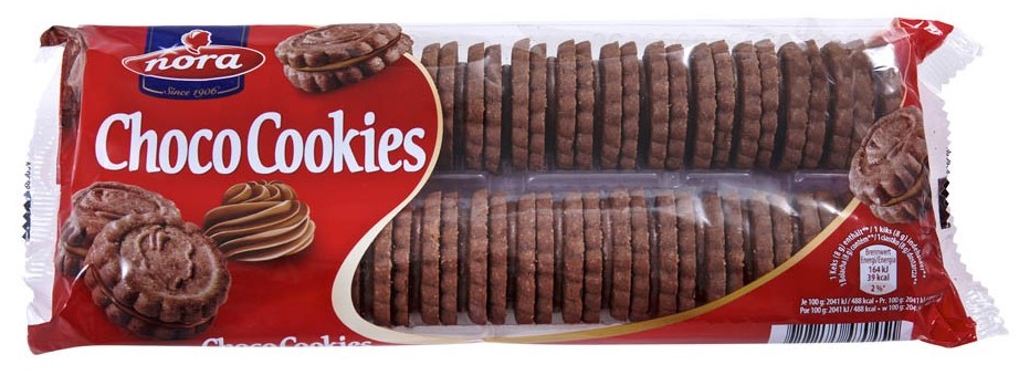 Μπισκότα NORA cookies σοκολάτα 250gr