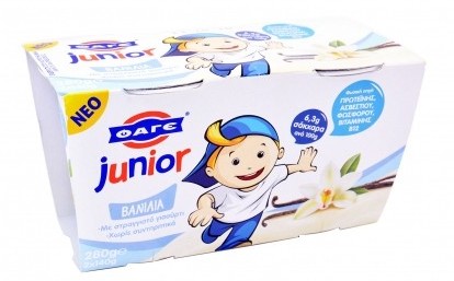 Επιδόρπιο γιαουρτιού ΦΑΓΕ junior με βανίλια 2x140gr