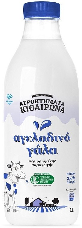 Γάλα ΑΓΡΟΚΤΗΜΑΤΑ ΚΙΘΑΙΡΩΝΑ φρέσκο 3,6% 1lt
