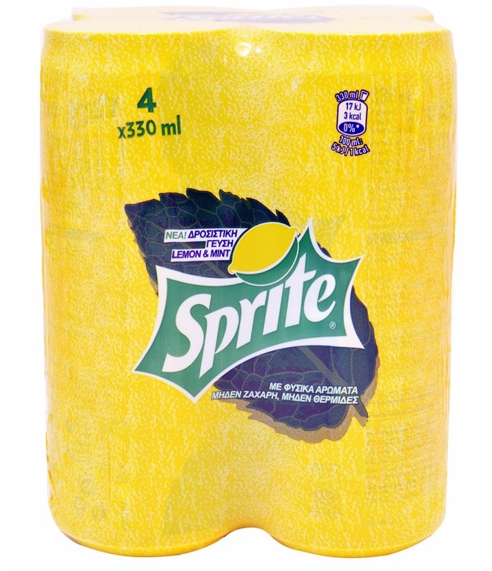 Αναψυκτικό SPRITE zero lemon & mint 4x330ml