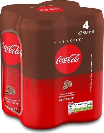 Αναψυκτικό COCA COLA zero coffee plus 4x330ml