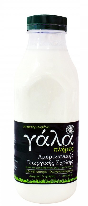 Γάλα ΑΜΕΡΙΚΑΝΙΚΗ ΓΕΩΡΓΙΚΗ ΣΧΟΛΗ πλήρες 1lt