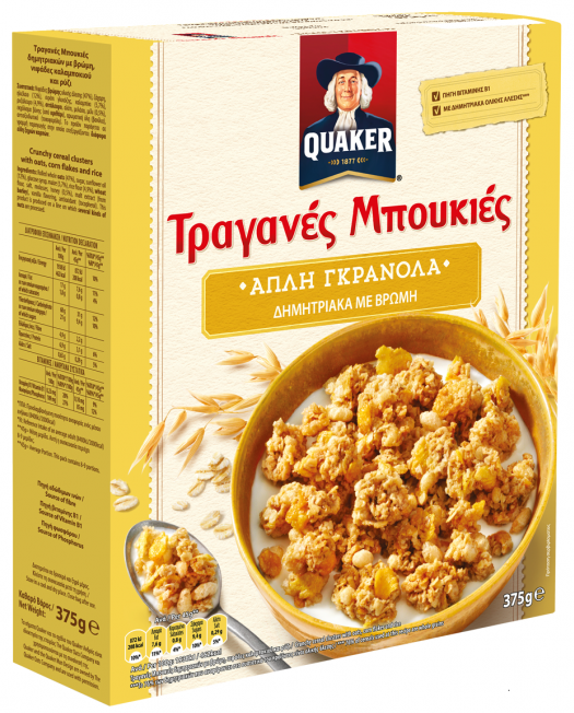 Τραγανές μπουκιές QUAKER με βρώμη 375gr