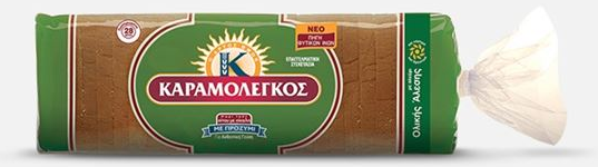 Ψωμί τοστ ΚΑΡΑΜΟΛΕΓΚΟΣ ολικής άλεσης φόρμα 950gr
