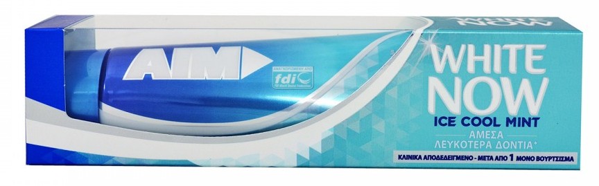 Οδοντόκρεμα AIM White Now ice cool mint 75ml