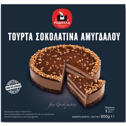 Τούρτα ΡΟΔΟΥΛΑ σοκολατίνα αμυγδάλου κατεψυγμένη 800gr