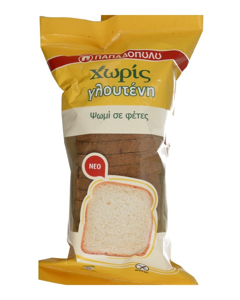 Ψωμί τοστ ΠΑΠΑΔΟΠΟΥΛΟΥ χωρίς γλουτένη 350gr