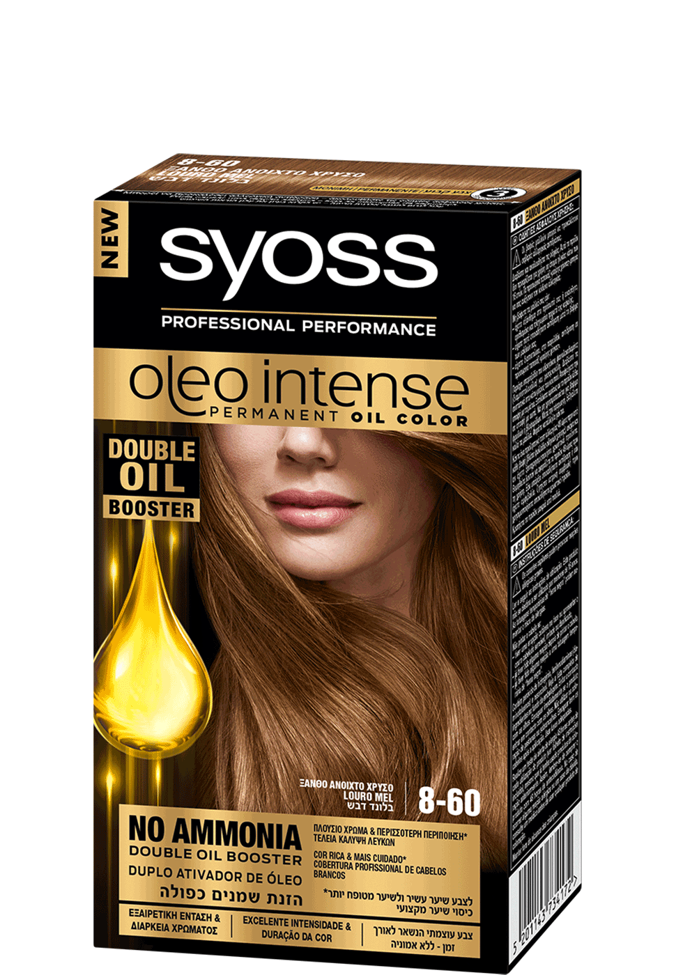 Βαφή μαλλιών SYOSS OLEO N.8.60 ξανθό ανοιχτό χρυσό