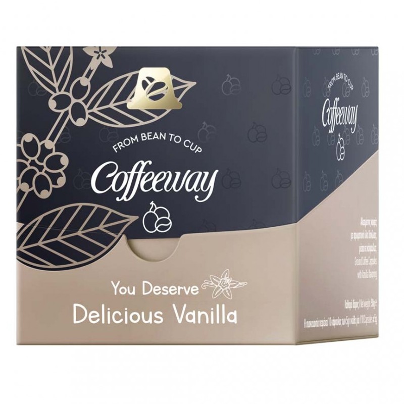 Κάψουλες espresso COFFEEWAY delicious vanilla 10x5gr