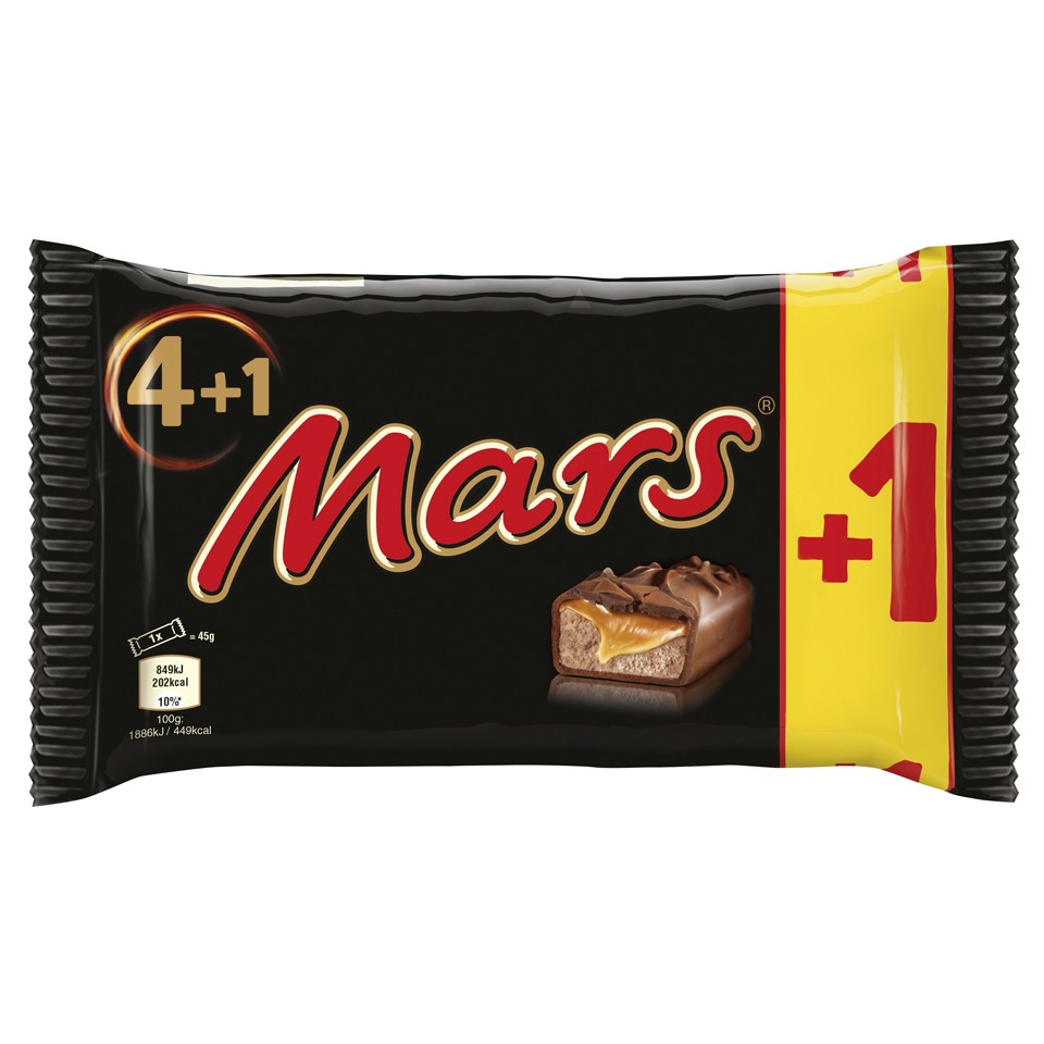 Σοκολάτα MARS 5x45gr (4+1 δώρο)