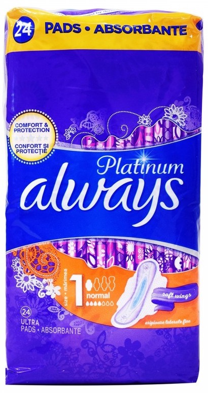 Σερβιέτες ALWAYS Platinum normal 24τμχ (trio pack) προσφορά - Pockee