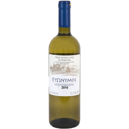 Οίνος ΕΥΩΝΥΜΟΣ μοσχοφίλερο λευκός ξηρός 750ml