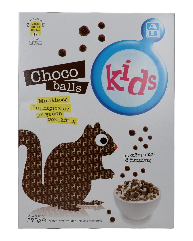 Δημητριακά ΑΒ KIDS choco balls 375gr