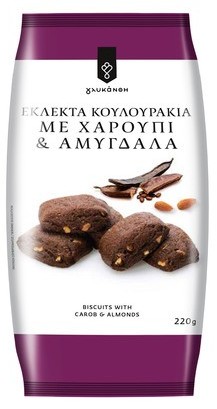 Κουλουράκια ΓΛΥΚΑΝΘΗ με χαρούπι & αμύγδαλα 220gr