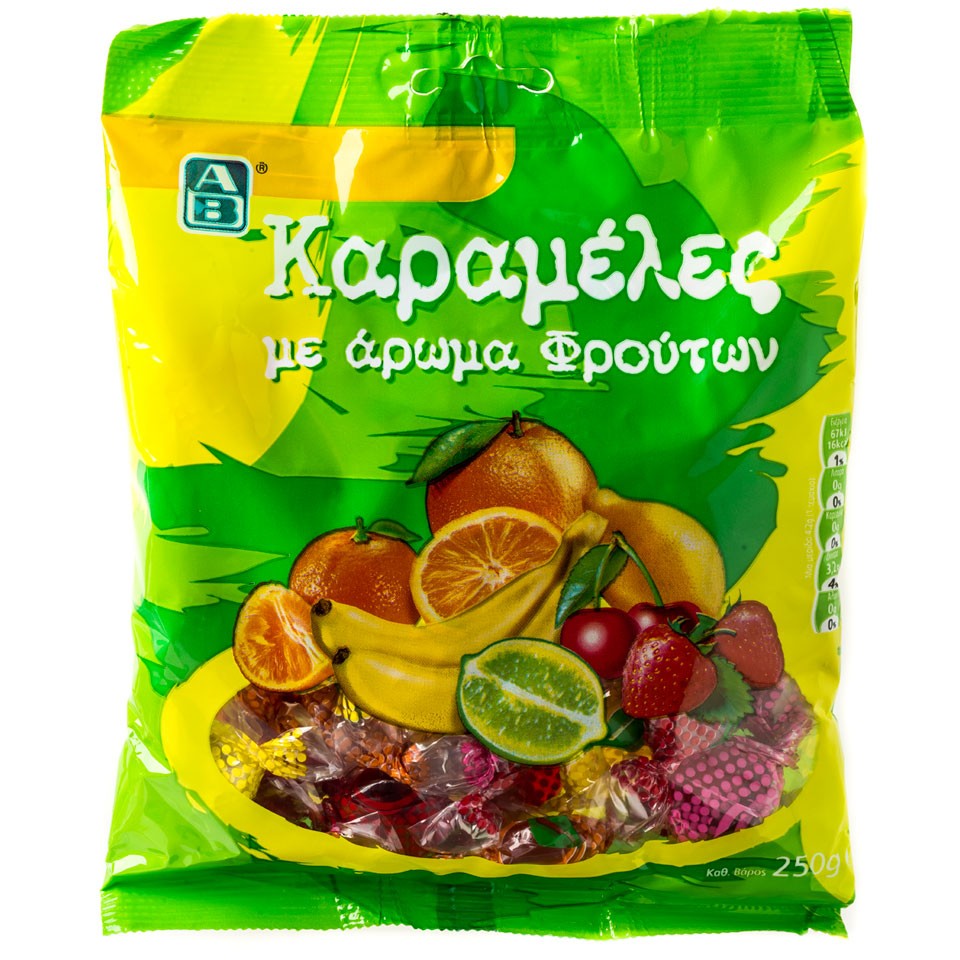 Καραμέλες ΑΒ φρούτων 250gr