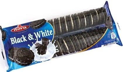 Μπισκότα NORA cookies black & white 250gr