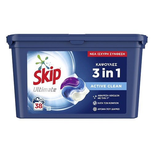 Κάψουλες SKIP Ultimate trio active clean 38τμχ