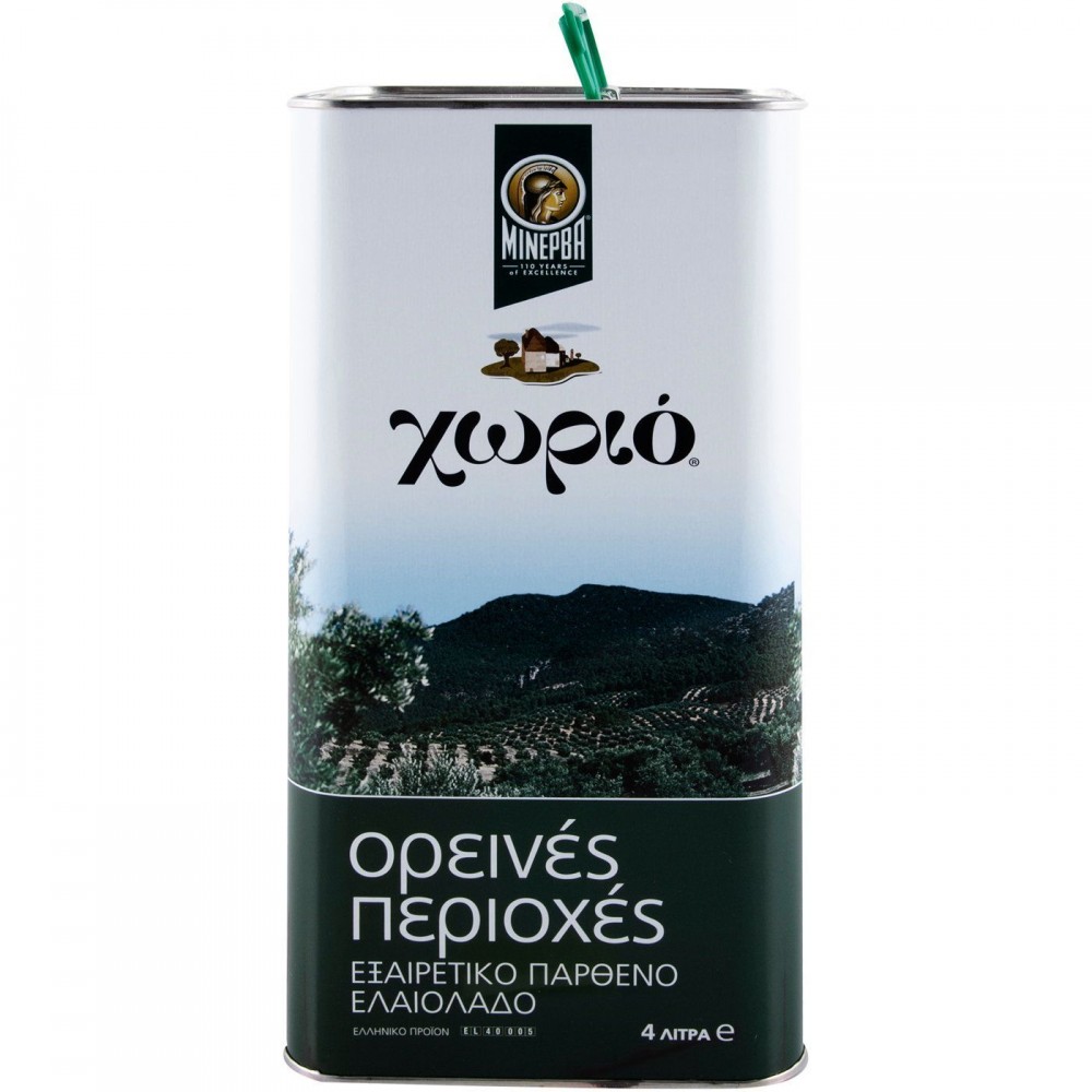 Ελαιόλαδο ΧΩΡΙΟ εξαιρετικά παρθένο ορεινές περιοχές 4lt