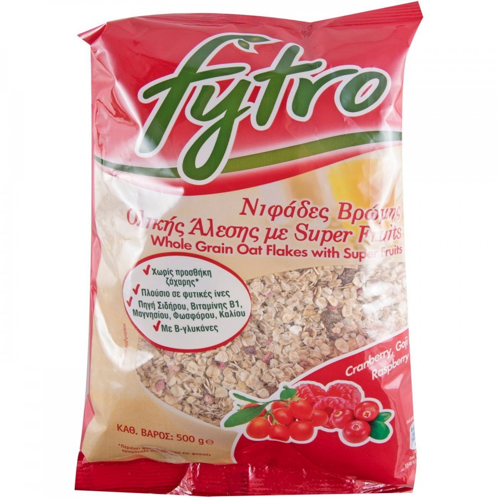 Νιφάδες βρώμης FYTRO με κόκκινα φρούτα 500gr
