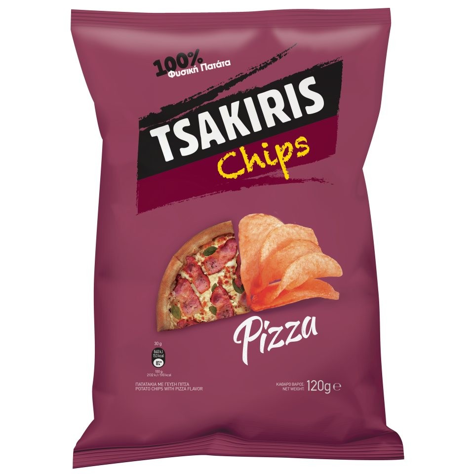 Πατατάκια TSAKIRIS pizza 120gr