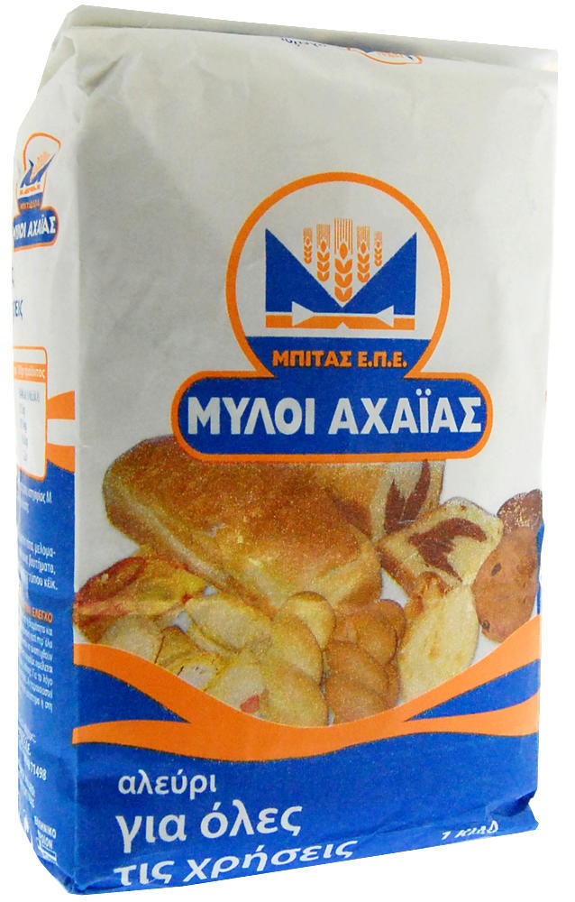 Αλεύρι μαλακό ΜΥΛΟΙ ΑΧΑΪΑΣ για όλες τις χρήσεις 1kg