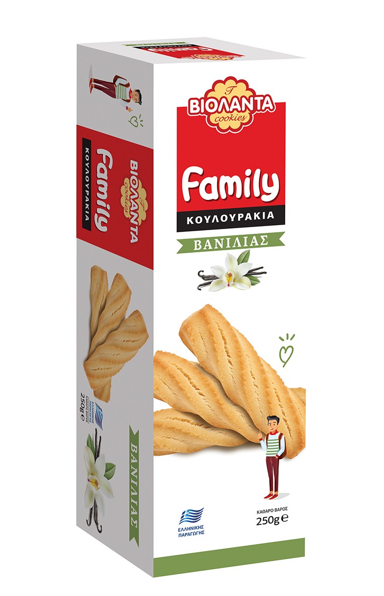 Κουλουράκια ΒΙΟΛΑΝΤΑ Family βανίλιας 250gr