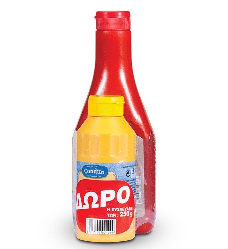 Κέτσαπ CONDITO 560gr (δώρο μουστάρδα 250gr)