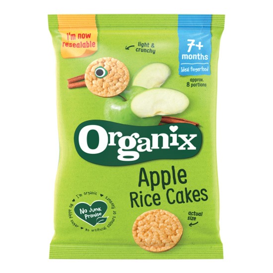Ρυζογκοφρέτα ORGANIX βιολογική ολικής με μήλο 50gr
