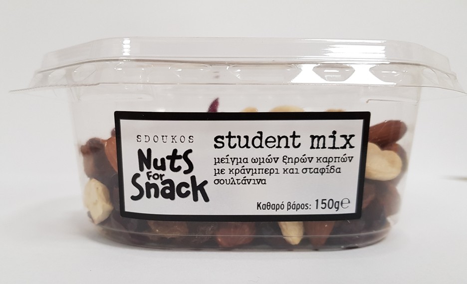 Mix Ξηρών Καρπών NUTS FOR SNACK με κράνμπερι & σταφίδα 150gr