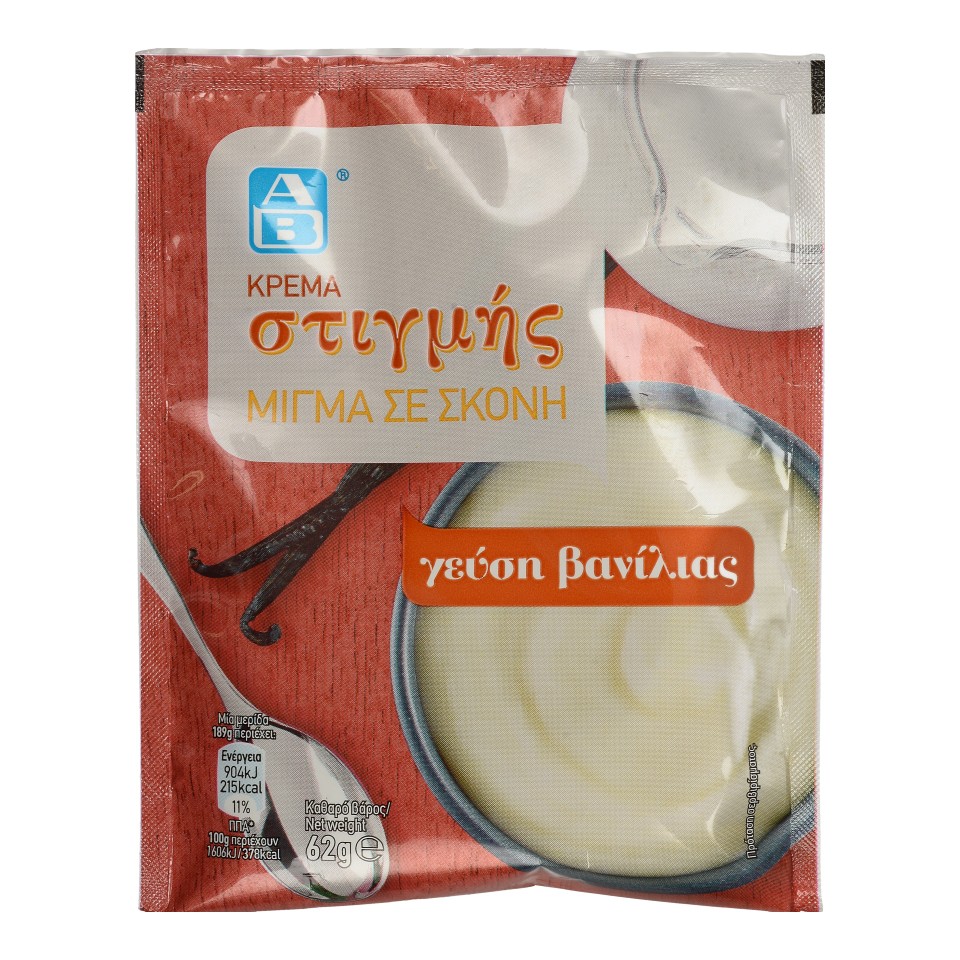 Μείγμα ΑΒ για κρέμα στιγμής βανίλια 62gr