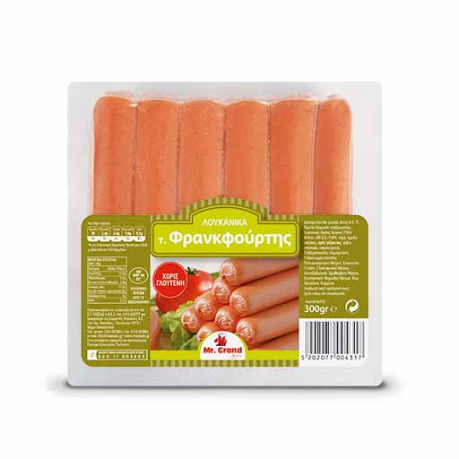 Λουκάνικα Mr.GRAND τ.Φρανκφούρτης 300gr