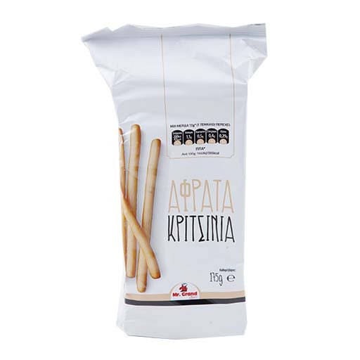 Κριτσίνια Mr.GRAND αφράτα χωρίς σουσάμι 175gr
