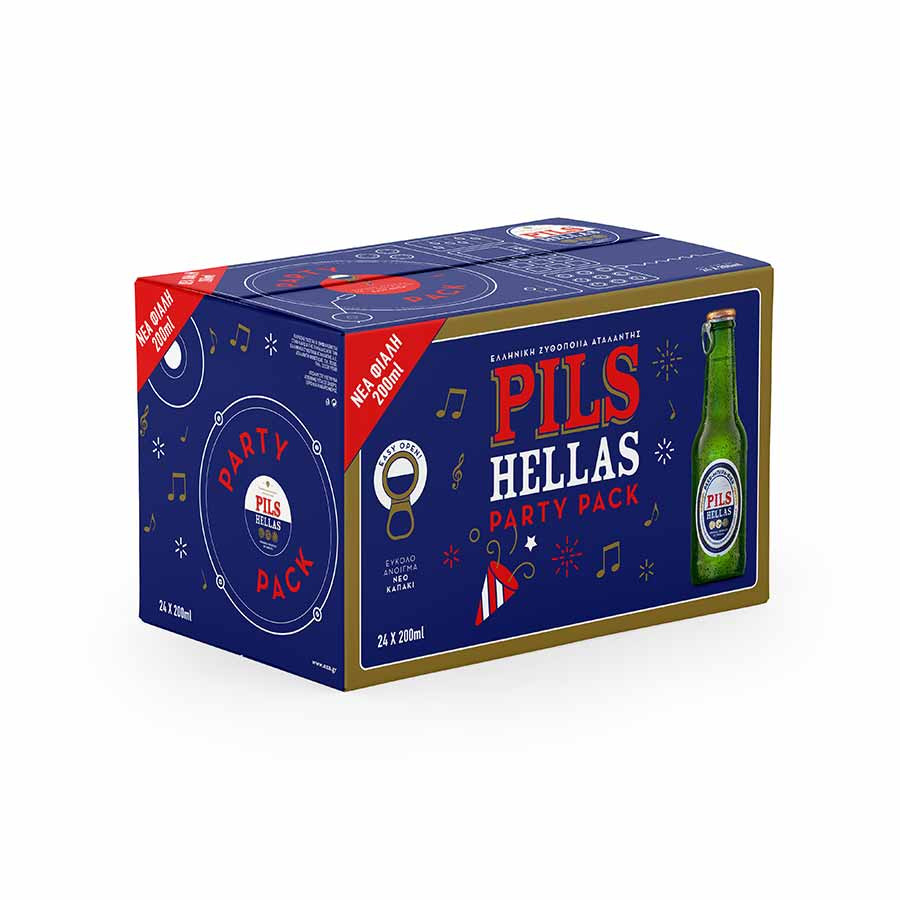 Μπύρα PILS Hellas φιάλη 24x200ml