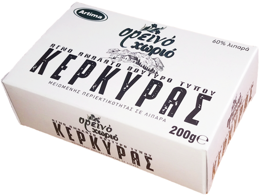 Βούτυρο ΟΡΕΙΝΟ ΧΩΡΙΟ τ. Κερκύρας 60% λιπ. 200gr