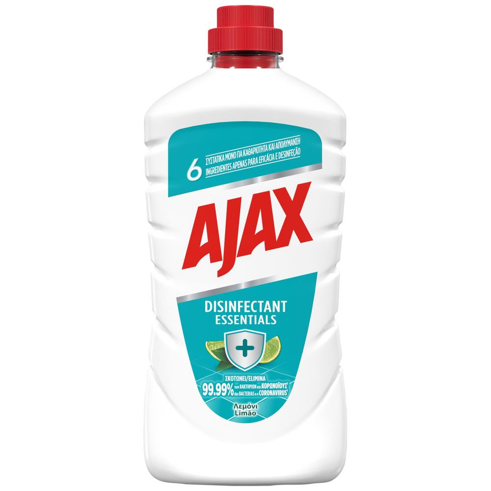 Υγρό καθαριστικό AJAX disinfectant essentials λεμόνι 1lt