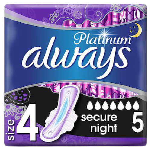 Σερβιέτες ALWAYS Platinum ultra secure night 5τμχ